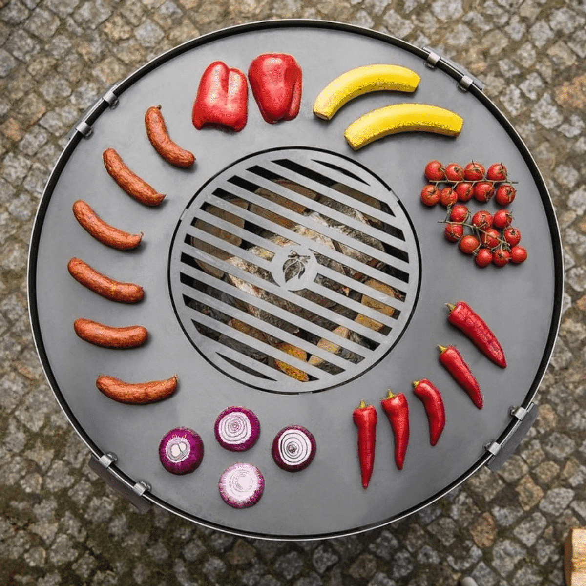 Feuerschale Mit Grillplatte 100 Cm